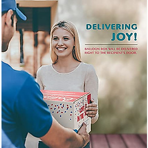 Inflated Happy Birthday Balloon Surprise Box (4) - 30th Birthday Gifts For Her & Him, Birthday Gift Ideas - Shipped Helium Foil Balloons Bouquet With Birthday Card, Order Great Gifts For Girlfriend