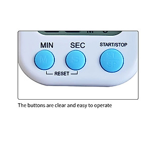 Timers, Classroom Timer for Kids, Kitchen Timer for Cooking,Magnetic Digital Stopwatch Clock Timer for Teacher, Study, Exercise, Oven, Cook, Baking, Desk (White, 1)