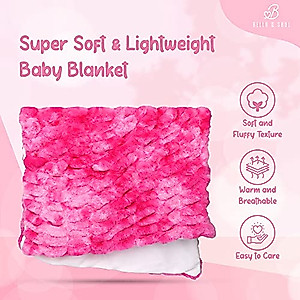 Super Soft Fuzzy Faux Fur Baby Blanket, Fluffy, Warm, Cozy, Plush, Snuggly Throw, Used for Baby Blanket, Toddler Blanket, Living Room Throw. (Hot Pink, 45X30 Inches)