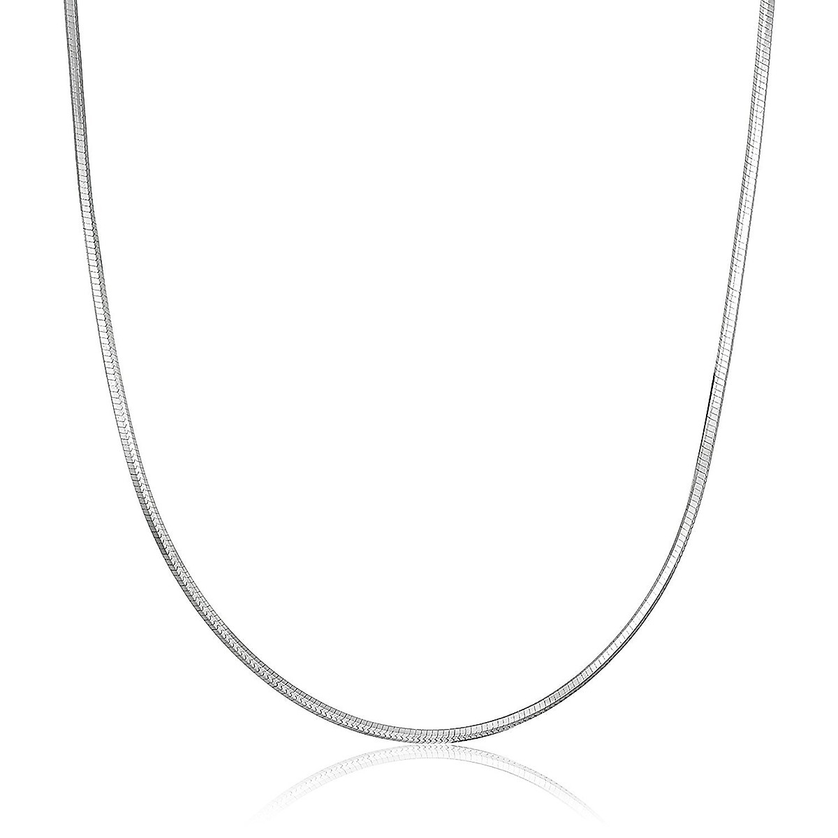 LUHE Silver Chain Sterling Silver Snake Chain Necklace 1MM Italian Crafted Thin Chains Lightweight Strong Chains - Lobster Claw Clasp Christmas Gifts for Women 14-30 inchs (1mm snake chain 18in)