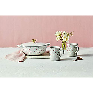 Le Creuset La'Amour Stoneware Mug, White with Heart Applique