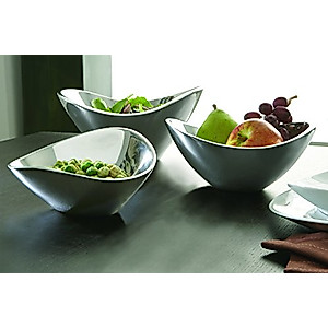nambe Mini Butterfly Bowl, Chilled Serving Dish for Dip, Hummus, Dressing, Salsa, Guacamole | Prep-Ahead- Oven and Freezer Safe, Made of Metal Alloy, Silver, 6 oz