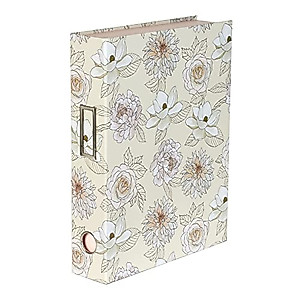 Erin Condren Ultimate Desk Organizer - Flora. Desk Organizer Set. 2 Accessory Compartment Sections, 1 List Pad Section, 3 Divided Compartments, and Paper Storage Section