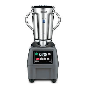 Waring Commercial CB15 Ultra Heavy Duty 3.75 HP Blender, Electric Touchpad Controls with Stainless Steel 1 Gallon Container, 120V, 5-15 Phase Plug