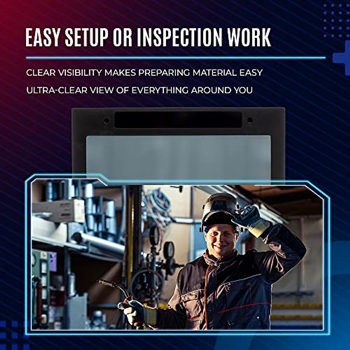 AmeriArc Auto-Darkening Welding Filter For Mask 2x4 - Shade 10, Filtering Lens Fits Most Helmets and Pipeliner Hood