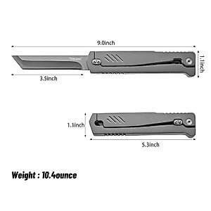 Treszen Folding Knife, Pocket Knife, 9.1″ Steel Blade, Outdoor Hunting Sharp Knife, Camping Folding Knife