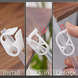 Plastic Tubing Clamps, Adjustable Tube Clamp Shut Off Hose Clamp for 1/4" - 1/2" Tube O.D.Water Flow Control Hose Clip Laboratory Pinch Valve, Control Wine Beer Bottle Infusion Bottle - White (6 Pcs)