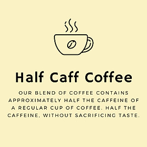 Mama Joe Organic Half Caff Coffee [Ground] - Low Acid, Low Caffeine Coffee for Pregnancy - Naturally Decaffeinated Using Mountain Water