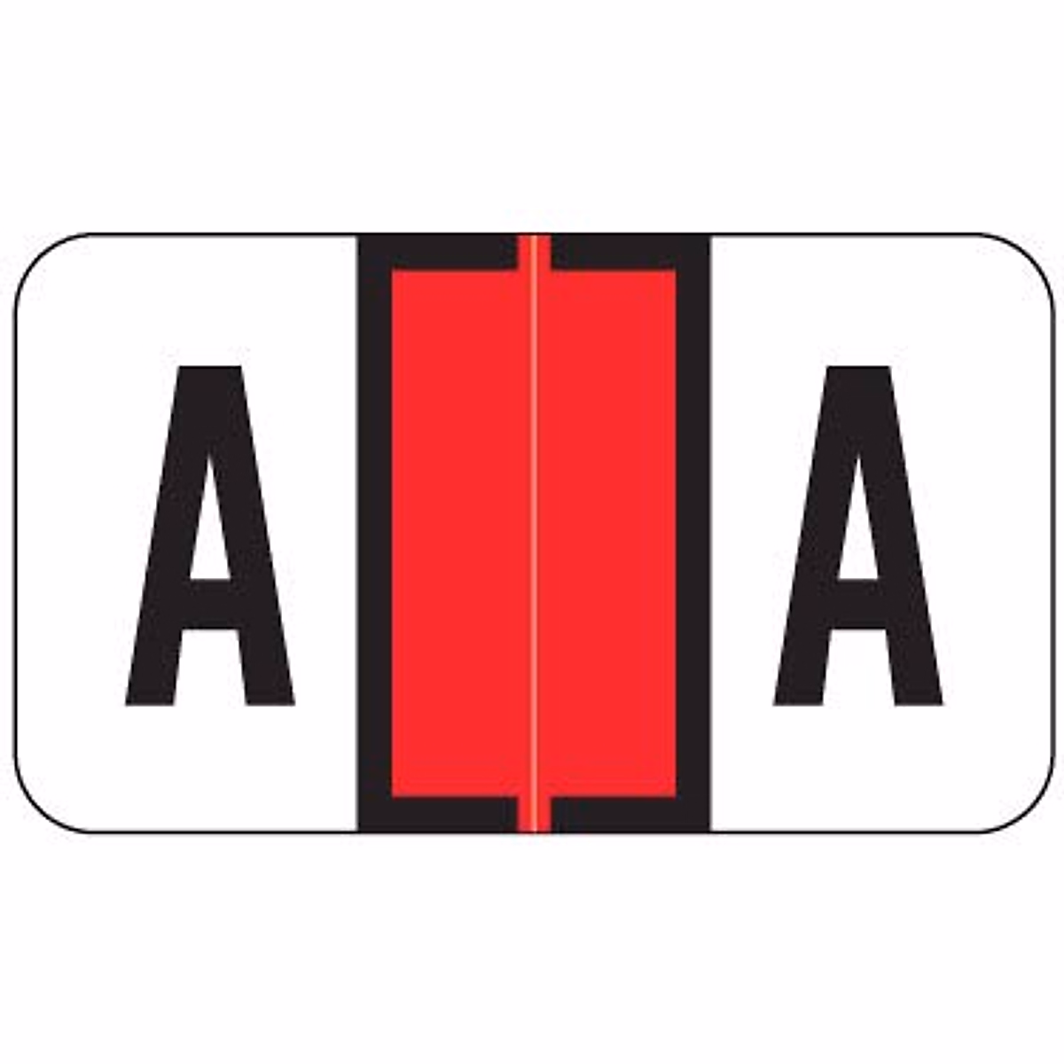 Doctor Stuff - File Folder Labels, Alphabet Letter A, Safeguard 514 - SGAM Series Compatible Alpha Stickers, Red, 15/16" x 1-5/8", 500/Roll