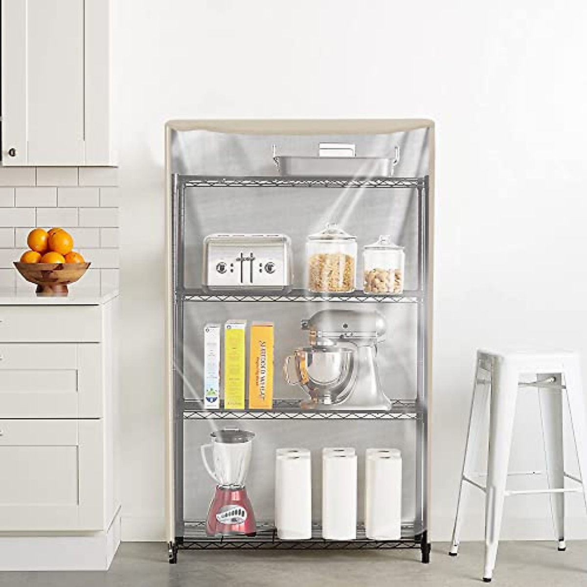 MOLLYAIR Shelf Cover - Oxford Cloth Fabric with Waterproof and Water-Resistant Coating,36x18x72 inch