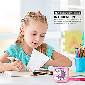 Secura 60-Minute Visual Timer, Silent Study Timer for Kids and Adults, Time Clocks, Time Management Countdown Timer for Teaching
