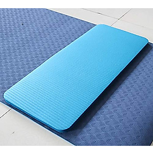 FABSELLER Yoga Mat Knee Elbow Wrists Support Mat Yoga Knee Pad Fitness Pilates Workout Training Exercise Gym Mat with One Elastic Band 15mm Thick, Purple