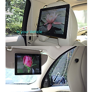 Tablet Wall Mount Magnetic Adsorption,Car Headrest Tablet Mount Holder,Free Fetching,No Borders,for All Under 1980g Tablets-IPad Pro,Galaxy Tab/Note,Nexus,Surface Wall Mount(White&White)