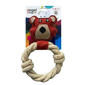 Angel Pet Supplies Bear Natural Rope Dog Toy | Handmade & Durable Dog Toys | Interactive & Mental Stimulation | Handmade Puppy Toys and Dog Toys