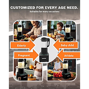 WantJoin 60 Oz Multifunctional Cooking Blender - High-Speed Countertop Blender 24000RPM, 9 One Touch Programs with 12H Delay Cook, Hot&Cold, Commercial Blenders Machine for Shakes and Smoothies