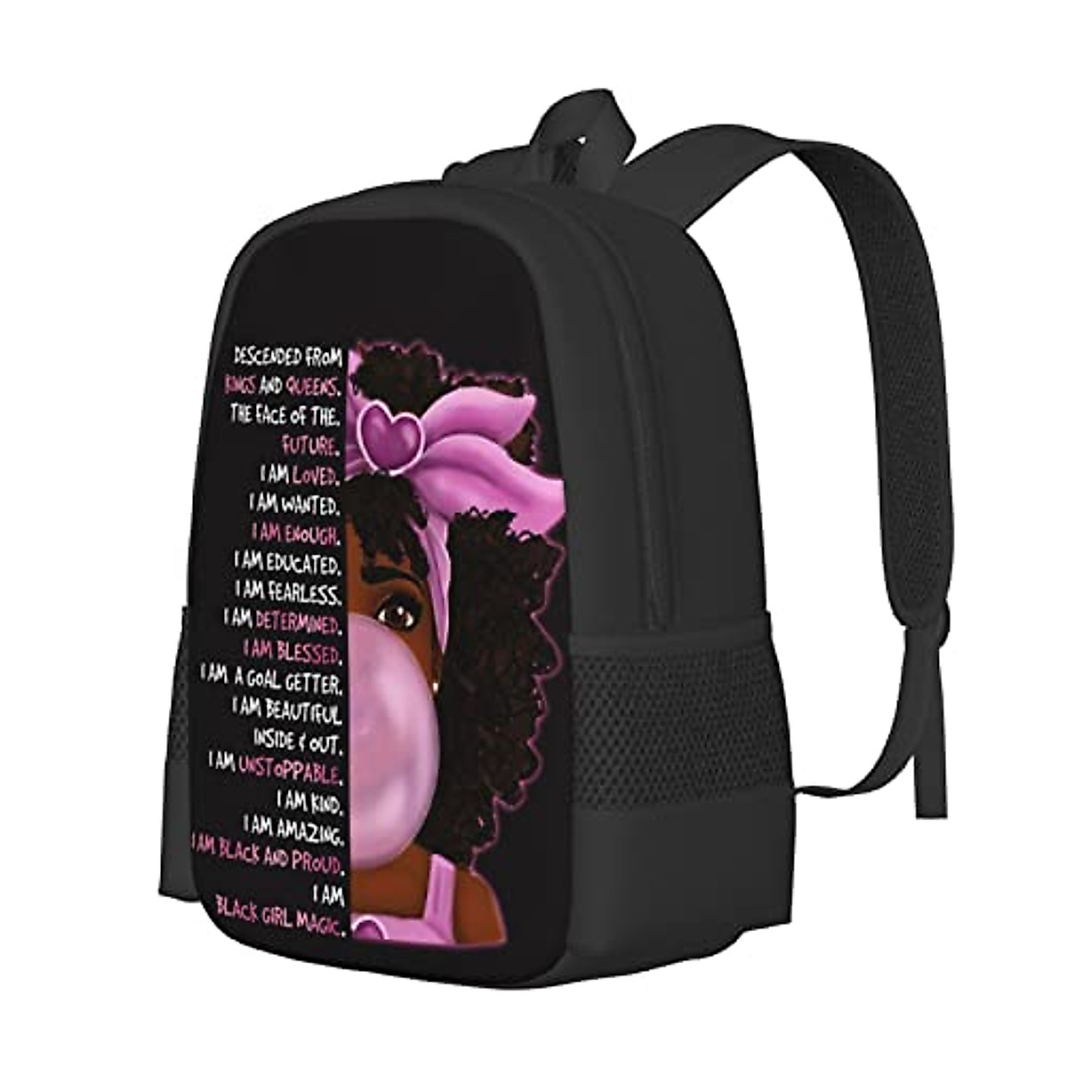 nrseag African American Girl Backpack Black Girl Backpack African Kids Cute Black Girl Bookbag for School Kids Teen Girls