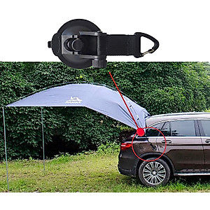 Pmsanzay 4 Pack, Heavy Duty Suction Cup Hooks Anchor with Straps, Strong Suction Cup Tie Downs - Double Suction, for PVC Inflatable Boat Raft Dinghy Kayak SUP