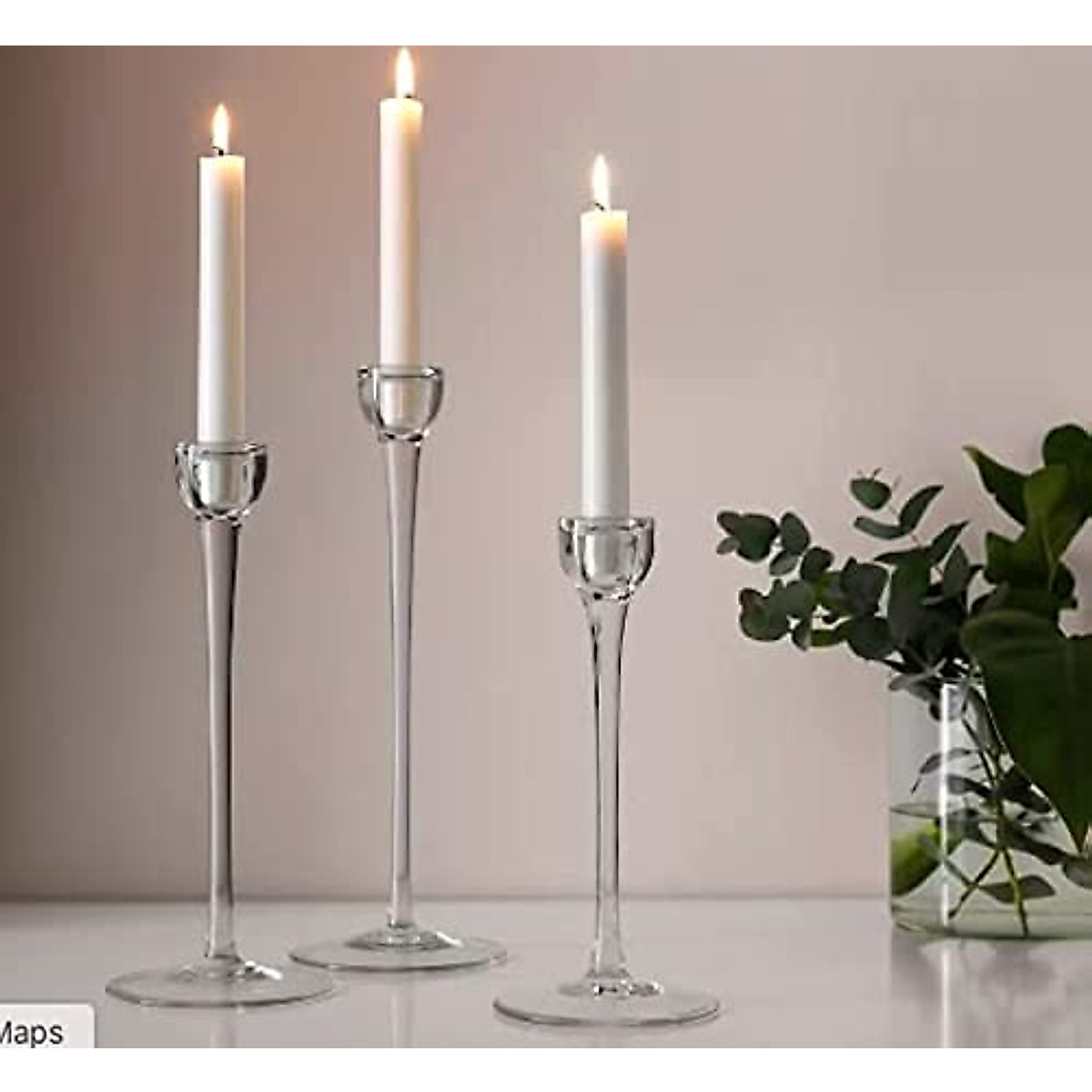 Ikea Candle Chandelier Stick (20 Pack) Unscented White, 7.5"