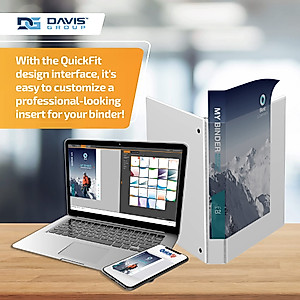 QuickFit View Binder, 3-Ring Binder, Angle D Ring, 5 Inch, White, Pack of 4,87070-04