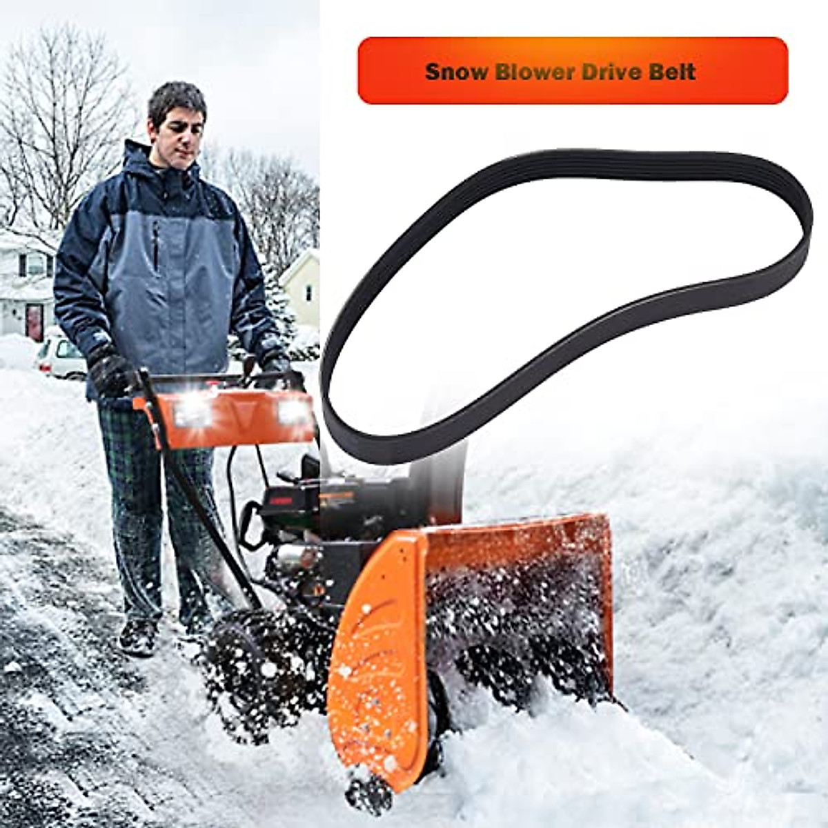 21-Inch Snow Blower Drive Belt Compatible with EGO Snow Blower AVB2306 SNT2100 SNT2102 SNT2110 SNT2114 Replacement Belt