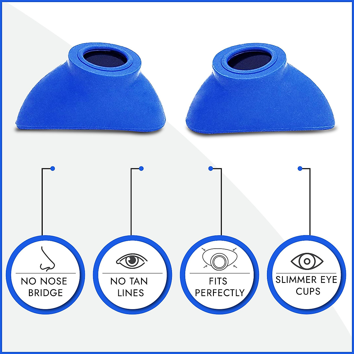 Super Sunnies Slim Flex UV Eye Protection, FDA Compliant Individual Tanning Goggles Eyeshields (Blue)…