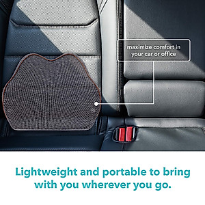 Cubii Cushii Back Support Cushion for Back and Lower Back Pain Relief - Universal Fit for Desk, Office, Kitchen Chairs, Couch Cushions with Advanced Back Lumbar Support