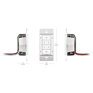 Insteon Smart Dimmer 6-Button Keypad, KeypadLinc in-Wall Controller, 2334-232 (White) - Insteon Hub Required for Voice Control with Alexa & Google Assistant