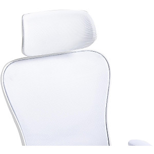 Panana Ergonomic Office Chair High Back Mesh Back Adjustable Headrest Flip-up Padded Armrest Swivel Rolling Desk Chair (White)