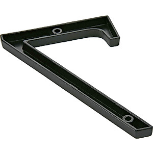 Distinctions 843147 Black Flush-Mount 4-Inch House Number 7