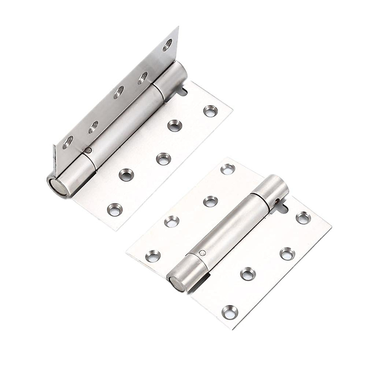 Iron Hinges,Antique Hinges, 2Pcs Stainless Steel Double Opening Spring Hinge Two Way Free Door Fence Automatic Closing Hinge Hinge 5 Inch Single Bomb (Color : 5 Inch Single Spring)