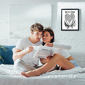 We're A Team- Wedding Vows Quotes Wall Art Decor, Inspirational Love & Marriage Wall Print, Ideal For Romantic Wedding Decor & Makes Great Anniversary Gift For Newlyweds, & Couples. Unframed-8x10"