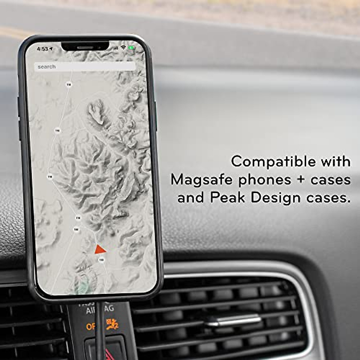 Peak Design Mobile Car Mount VHB Charging - Black