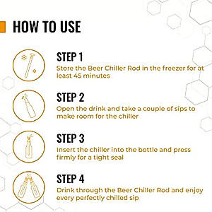 Cork Genius Beer Chiller Sticks, Stainless Steel Beer Bottle Cooler Set, Beer Coolers for Bottles, Beer Gifts and Accessories for Men and Beer Lovers, Pack of 2