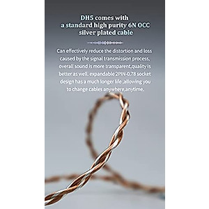 BGVP DH5 4DD 1BA Headphones Hybrid in Ear Earphone HiFi DJ Monitor Running Sport Earphone Headset (2.5mm)