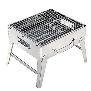 TWDYC Charcoal Grill Barbecue Portable BBQ Stainless Steel Folding BBQ Grill Camping Grill Tabletop Grill for Portable Camping Cooking Small Grill