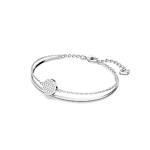 Swarovski Ginger Bangle Bracelet, Rhodium Finish, Clear Crystals