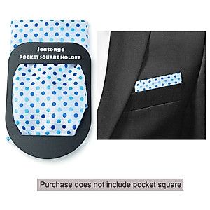 Jeatonge Pocket Square Holder Keeper Organizer Pocket Squares for Men Prefolded (Holder 3 Pcs)