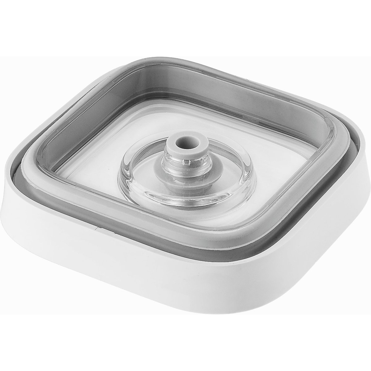 ZWILLING FRESH & SAVE CUBE Box, size S, modular & stackable container, airtight & vacuumable storage, dishwasher friendly, transparent