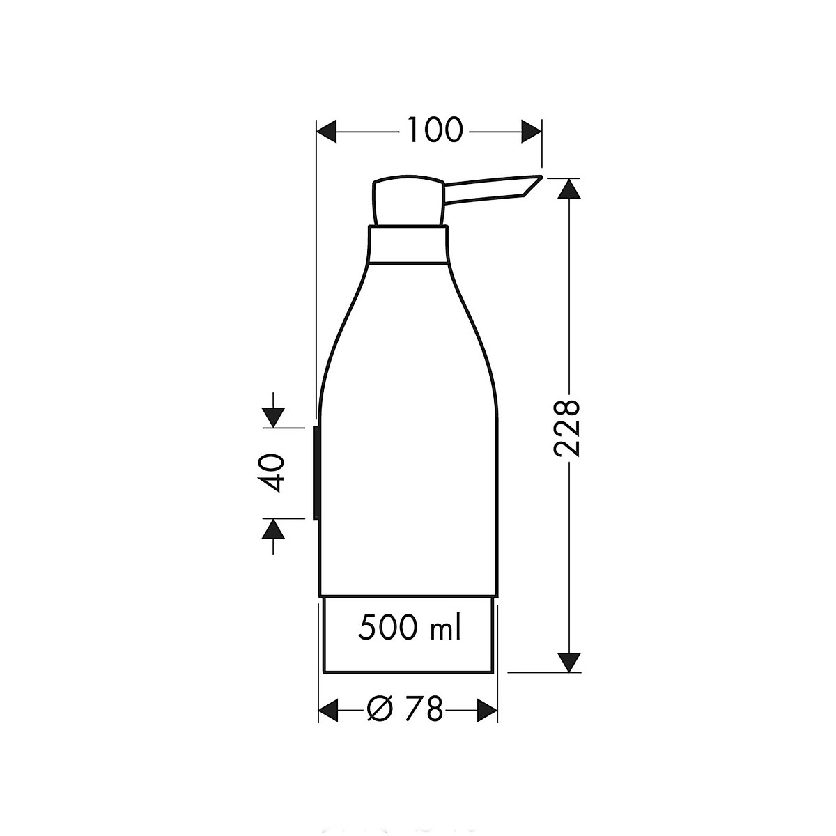 AXOR 40819000 Starck Soap/Lotion Dispenser, Chrome