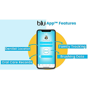 Blu Smart Bluetooth Enabled Kids Toothbrush with Live Tracking App to Teach Children Healthy Brushing Habits, Share Results with Your Dentist, Wireless Rechargeable Electric (Pink)