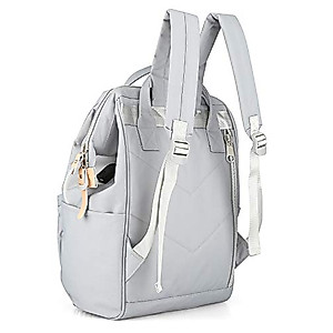 himawari Laptop Backpack for Women&Men Travel Backpack With USB Charging Port Large Business Bag Water Resistant College Bag Computer Bag Doctor Bag(1881-Grey)