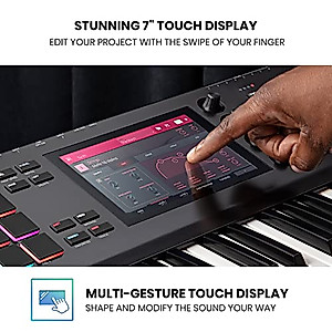 Akai Professional MPC Key 61 - Standalone Music Production Synthesizer Keyboard with Touch Screen, 16 Drum Pads, 20+ Sound Engines, Semi Weighted Keys, black