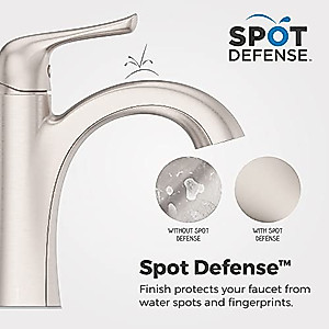 Pfister Willa Bathroom Sink Faucet, Single Control, 1-Handle, Single Hole, Spot Defense Brushed Nickel Finish, LF042MALGS