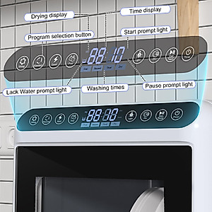 ymtiolze Portable Dishwasher Countertop with 5L Built-in Water Tank, No Hookup Needed, 6 Programs,360° Dual Spray,High-Temp& Air-Dry Function,Mini Dishwasher for RVs White