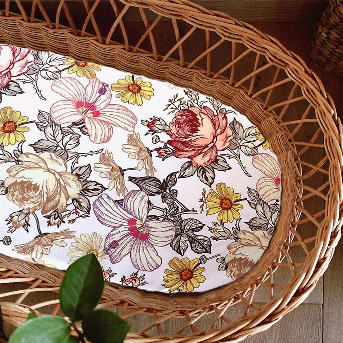 Floral Crib Sheet and Floral Bassinet Sheet