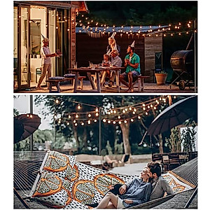 String Light Poles for Outside - 2 Pack Outdoor Patio Light Poles for Hanging String Lights, Patented Spiral Ground Anchor, Metal Backyard Garden Light Posts for Party Wedding Decorations