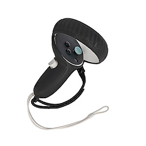 Touch Controller Grip Cover,Soft Silicone Controller Grip Cover Protector with Adjustable Hand Strap(Black)