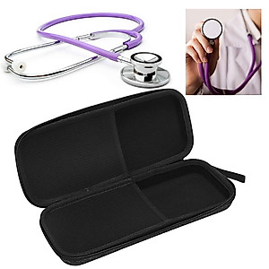 xuuyuu Stethoscope Organizer,Shockproof Stethoscope EVA Storage Case Portable Stethoscope Travel Carrying Bag With Inner Mesh Pocket For Stethoscope (Black)