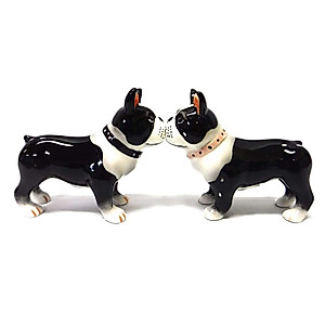 Pacific Giftware Salt & Pepper Shakers - Boston Terrier Pups Magnetic Salt and Pepper Shakers