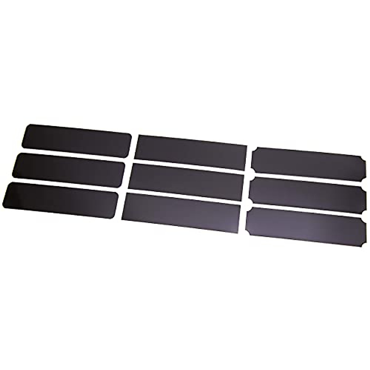 Laser Engraving Assortment Blanks CO2 Engravable Black Over Brass Plated Steel 18 Pieces